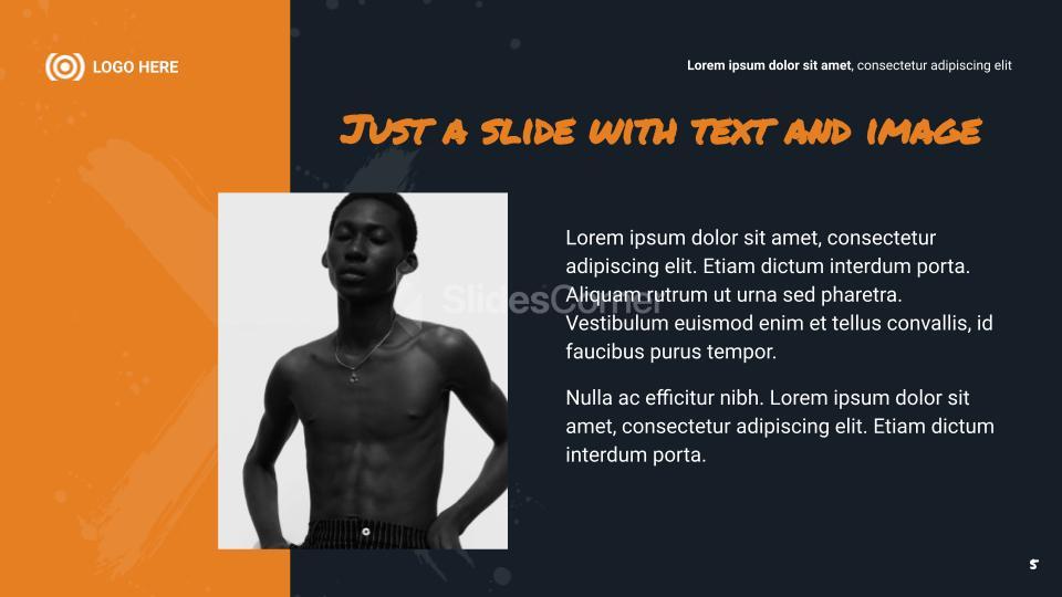 Orange and blue theme — SlidesCorner