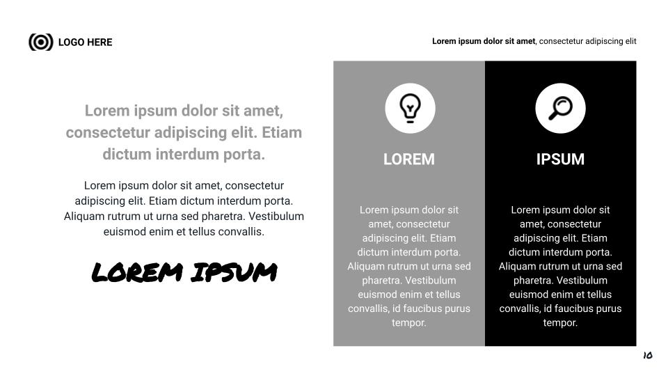 Google Slides Gray and Black Theme - SlidesCorner