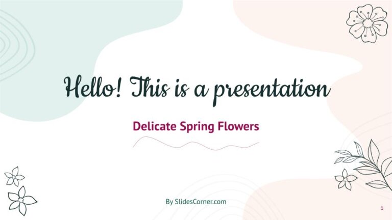 Delicate Spring Flowers Template - SlidesCorner
