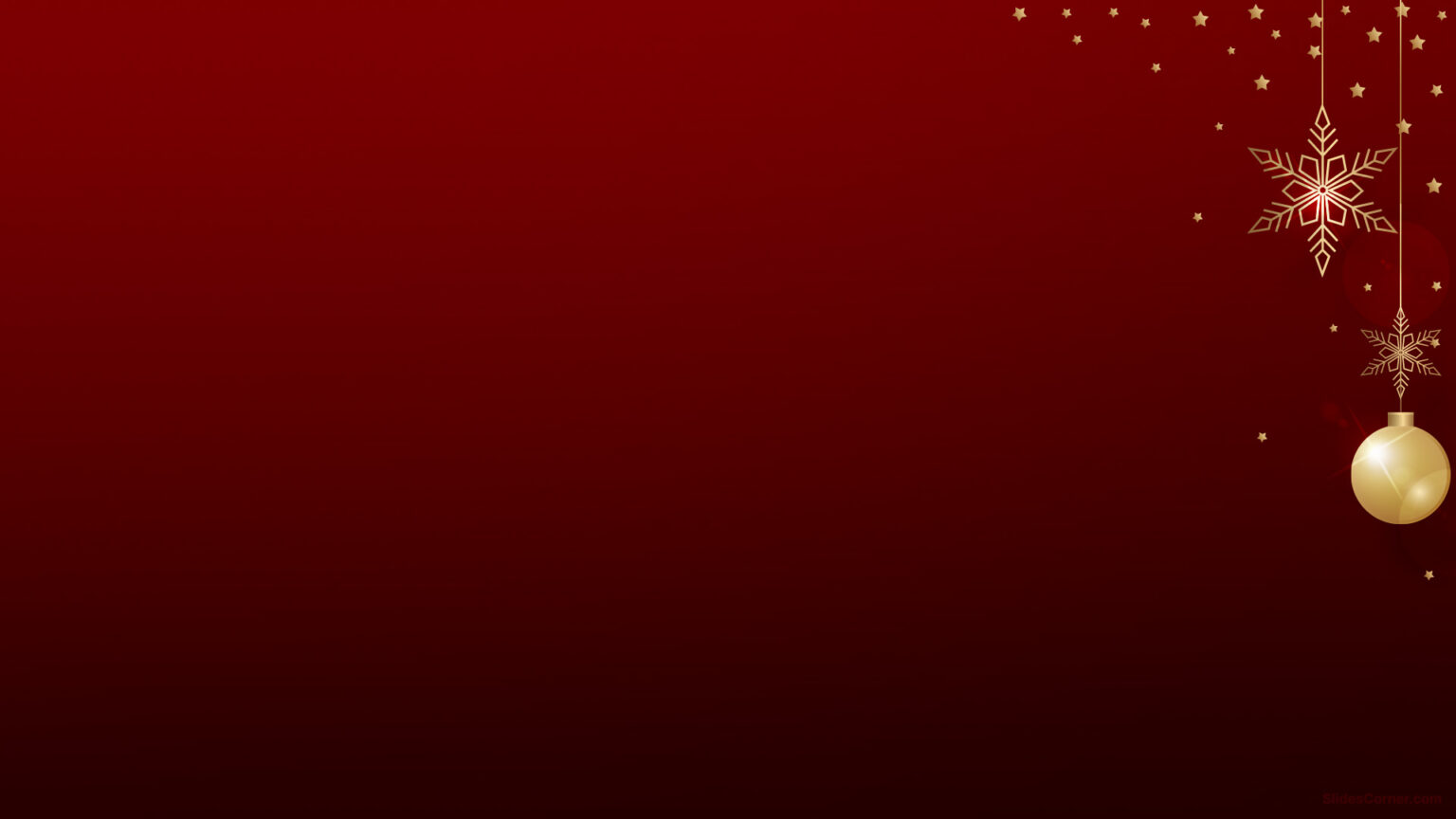 Christmas Free PPT Background Red & Gold