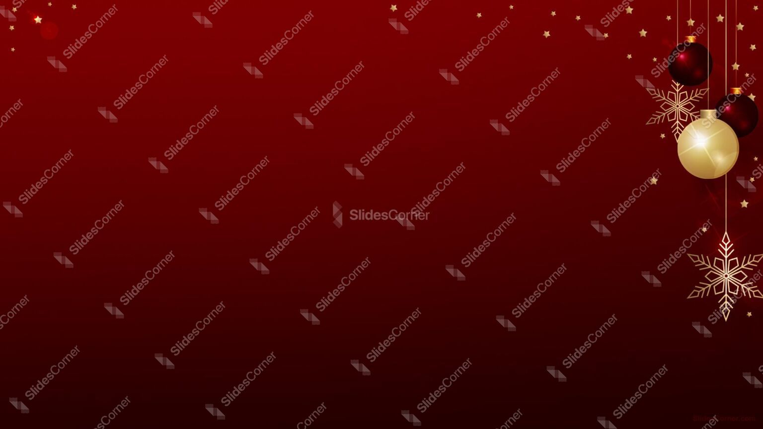 Christmas Free PPT Background Red & Gold