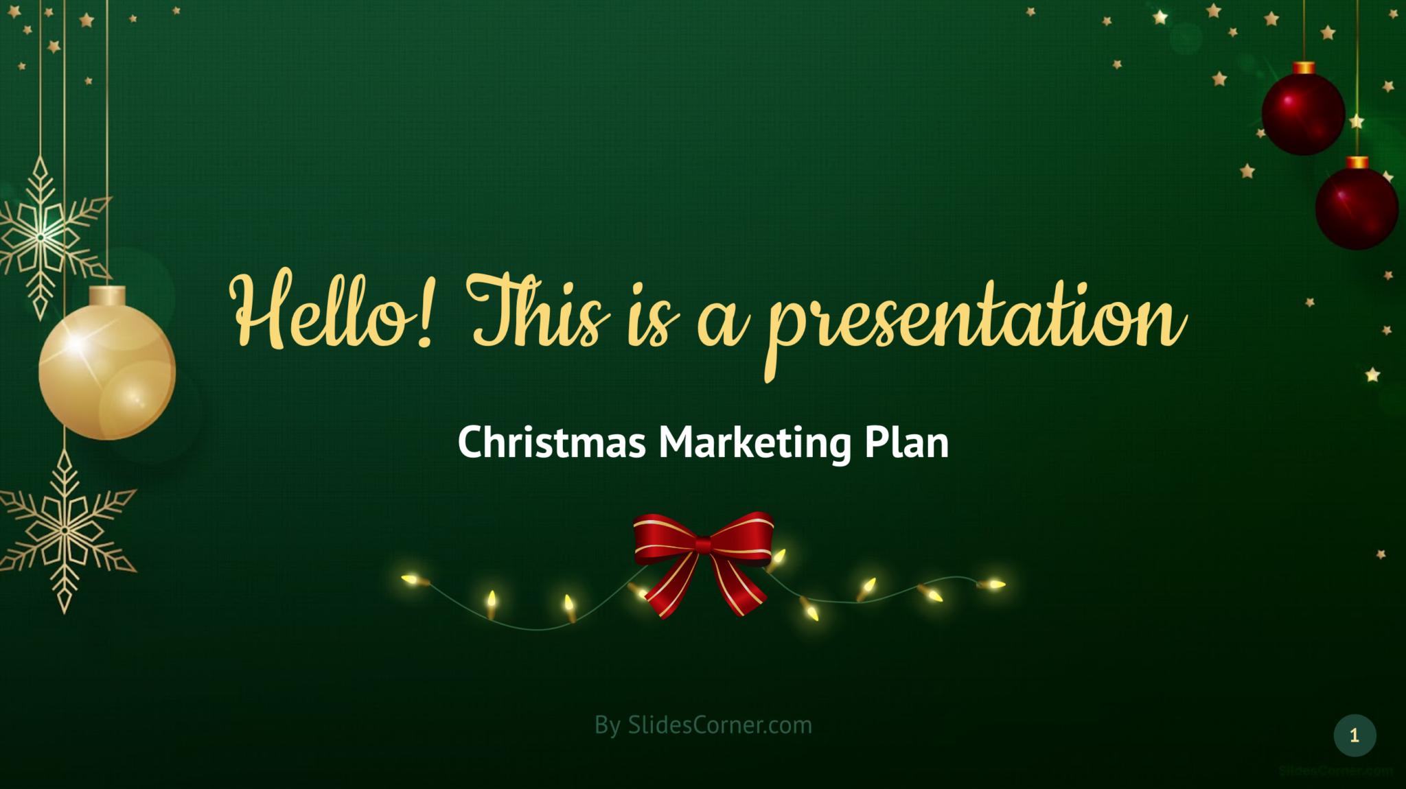 Christmas Free PPT Theme — SlidesCorner