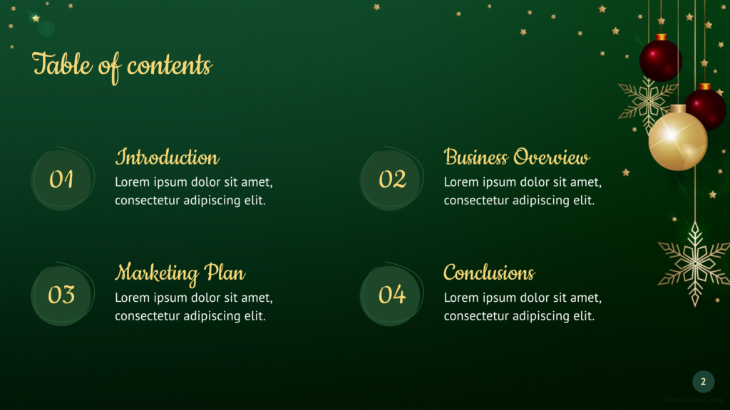 Christmas Free PPT Theme — SlidesCorner