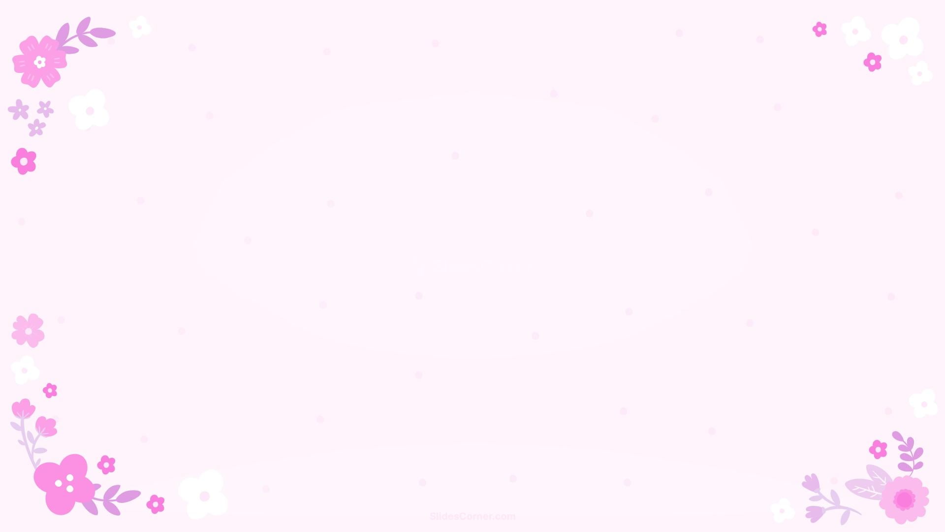 Pink and Purple Flowers Background for PPT & Google Slides