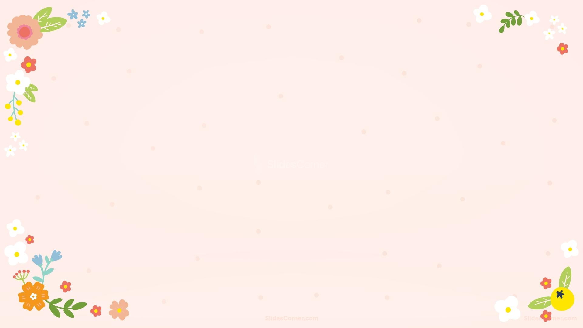 Spring Colorful Flowers PPT Background