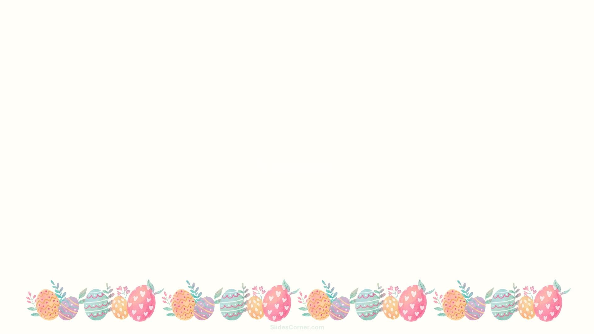 Easter Eggs and Flowers PPT Background · SlidesCorner.com