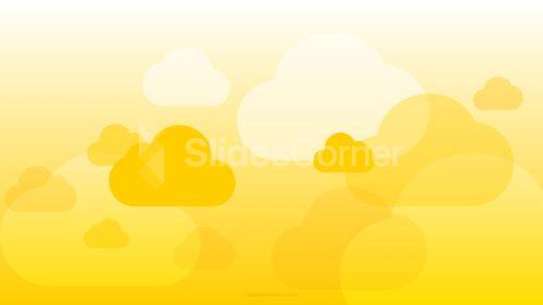 Yellow Clouds on Pastel Gradient PPT Background