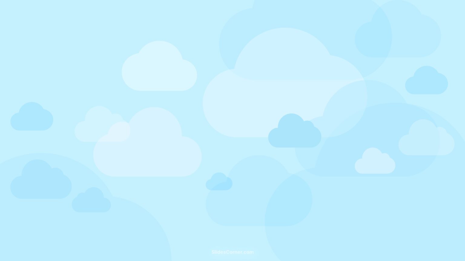 Sky Blue Clouds Background for PPT & Google Slides