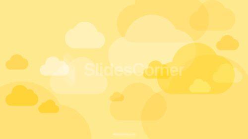 Yellow Clouds on Pastel Gradient PPT Background