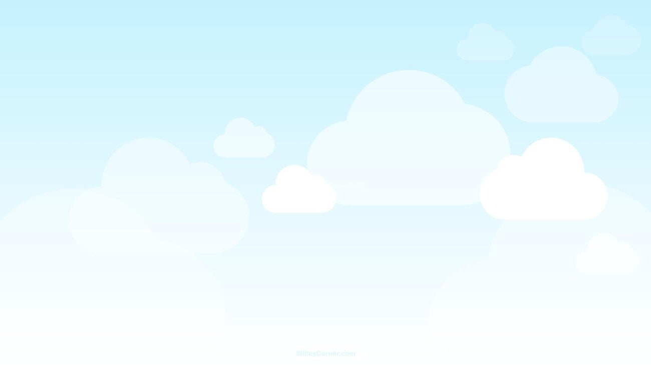 Sky Blue Clouds Background for PPT & Google Slides - SlidesCorner