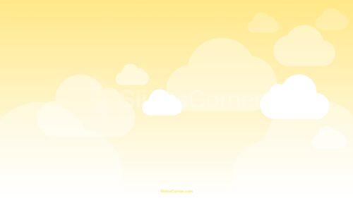 Yellow Clouds on Pastel Gradient PPT Background