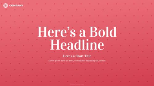 Red Pastel Gradient Polka Dots PPT Background Aesthetic