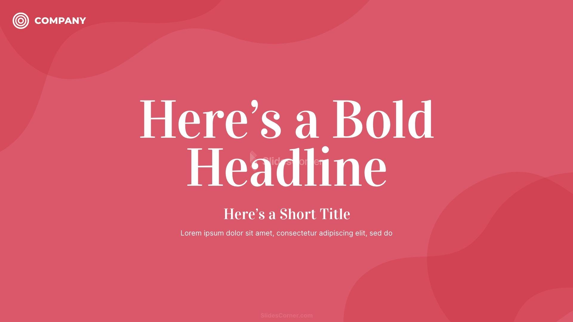 Red Pastel Plain Organic Shapes PowerPoint Background Aesthetic ...