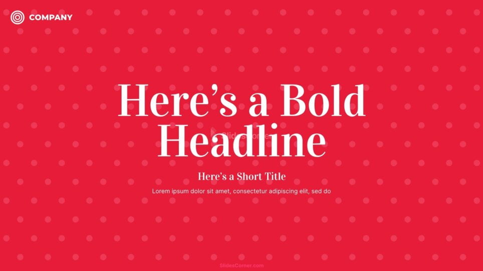 Red Pastel Plain Polka Dots PowerPoint Background Aesthetic - SlidesCorner