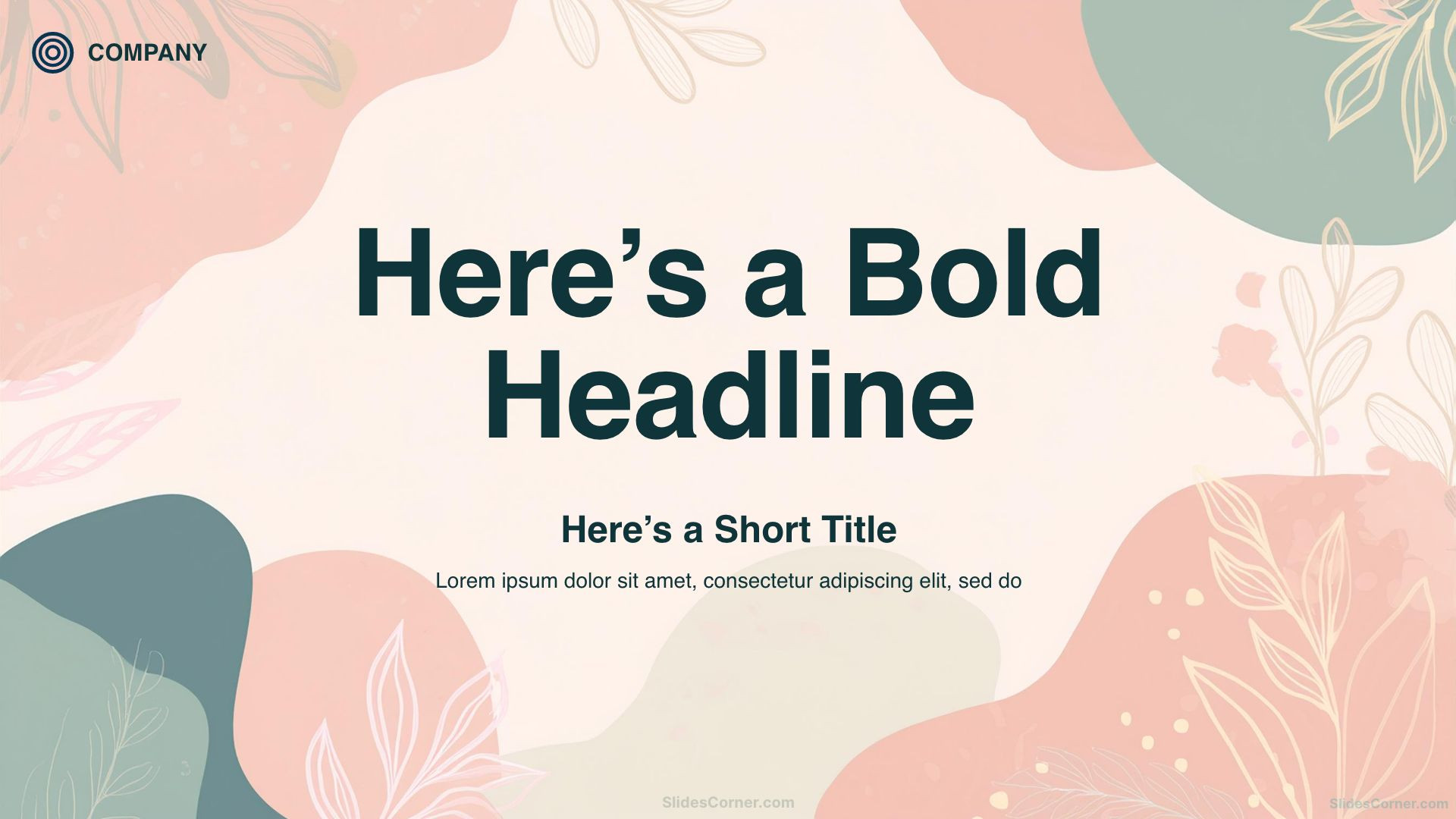 Google Slides Background Aesthetic Pastel Pink and Green - SlidesCorner