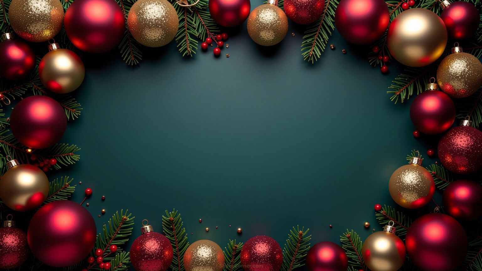 Christmas Powerpoint Background with baubles, snow and bokeh lights ...