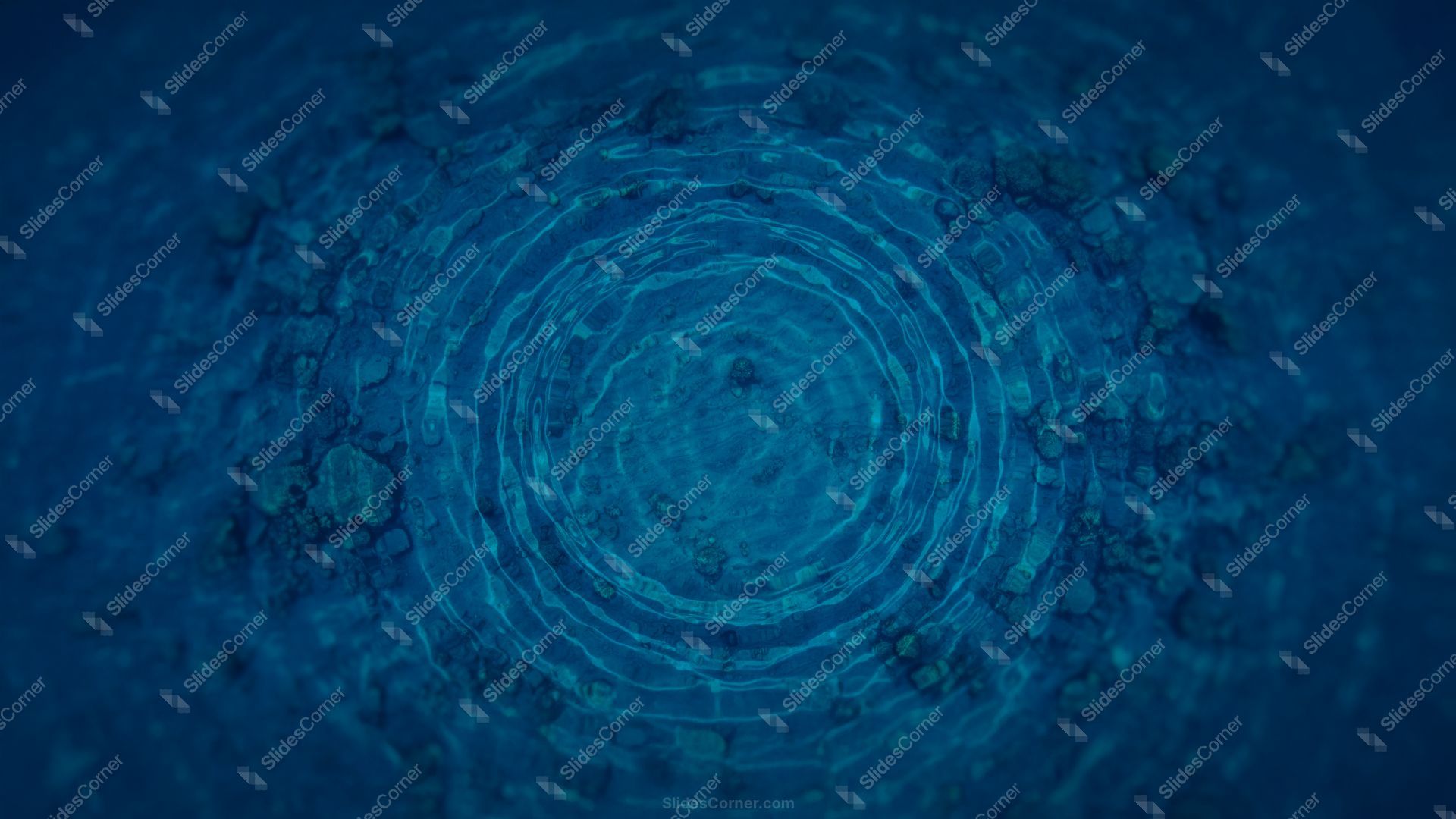 Water Background for PowerPoint with Deep Blue Ocean Texture — SlidesCorner